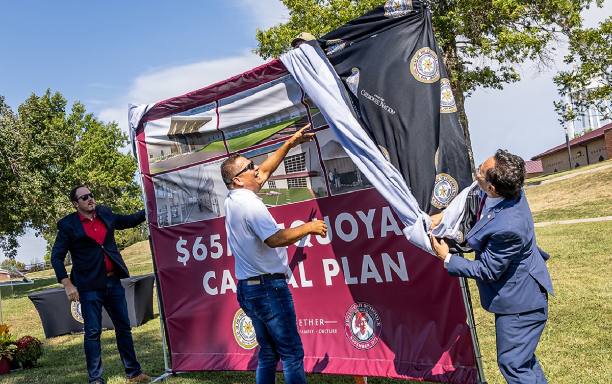 Chief Hoskin, Deputy Chief Warner sign $65M Sequoyah Schools Capital Plan
